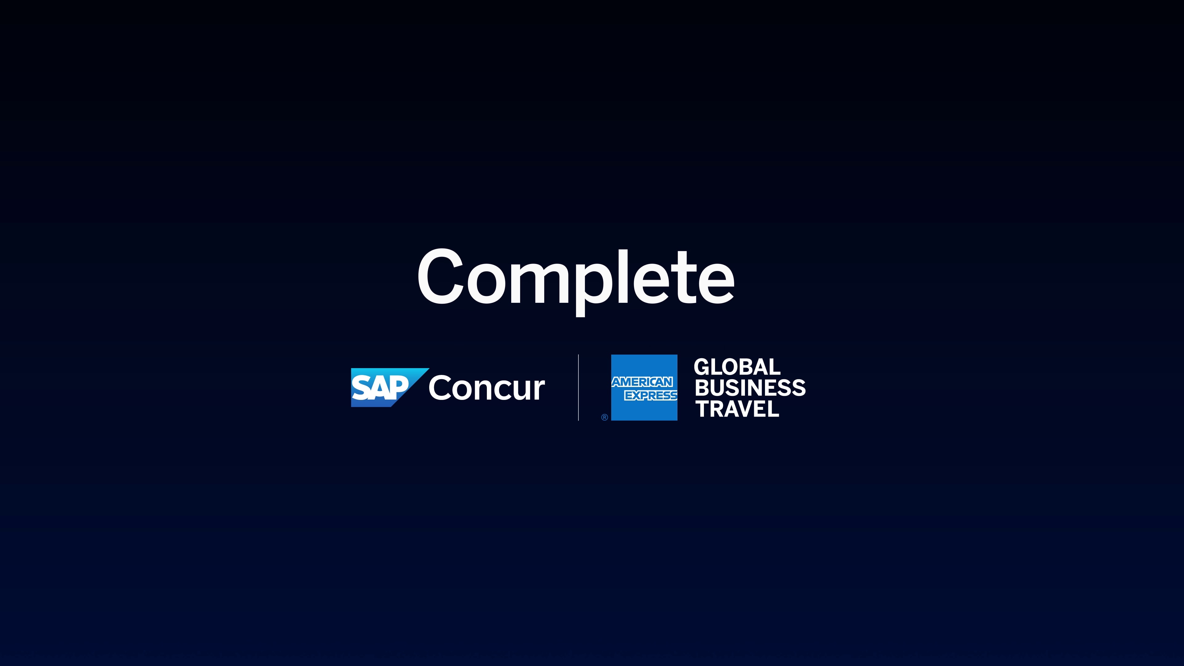 Introducing Complete by SAP Concur and Amex GBT | SAP Concur US